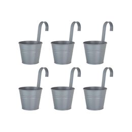 Butlers H&auml;ngetopf ZINC 6er-Set in Grau | Gr.: onesize