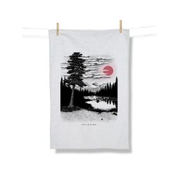 Greenbomb Tea Towel River Idyll in Wei&szlig; | Gr.: onesize