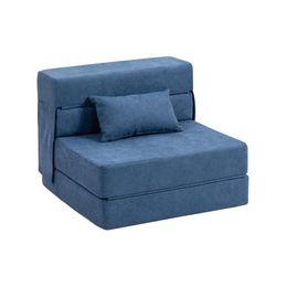 HOMCOM Schlafsessel-210L x 80B x 15H cm-Blau | Gr.: onesize
