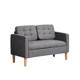 HOMCOM 2 Sitzer Sofa-117B x 62T x 78H cm-Grau | Gr.: onesize