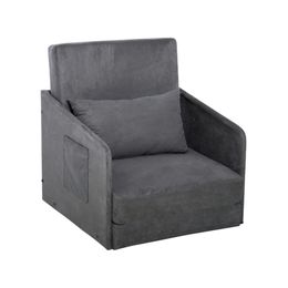 HOMCOM Einzelsofa-B70 x T76 x H77 cm-Grau | Gr.: onesize