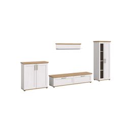 ebuy24 Regalsystem Verona (4-teilig) Wei&szlig; 336 x 40 cm | Gr.: onesize