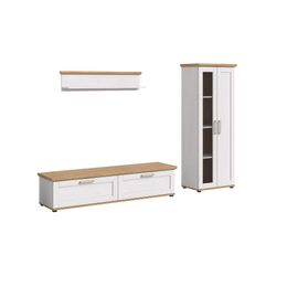 ebuy24 Regalsystem Verona (3-teilig) Wei&szlig; 336 x 40 cm | Gr.: onesize