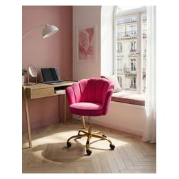 Beliani B&uuml;rostuhl MONTICELLO in Rosa/Gold/Schwarz - (W) 60 x (H) 79 x (L) 60 cm | Gr.: onesize