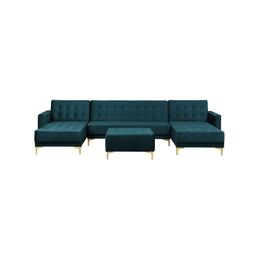 Beliani 2-tlg Modulsofa ABERDEEN in Gr&uuml;n/Gold | Gr.: onesize