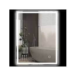 HOMCOM Badezimmerspiegel-90L x 70B x 4H cm-Silber | Gr.: onesize