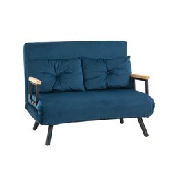 HOMCOM Schlafsofa-102L x 73B x 81H cm-Blau | Gr.: onesize