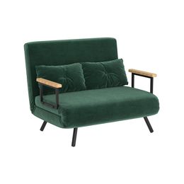 HOMCOM Schlafsofa-102L x 73B x 81H cm-Gr&uuml;n | Gr.: onesize