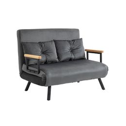 HOMCOM Schlafsofa-102L x 73B x 81H cm-Dunkelgrau | Gr.: onesize