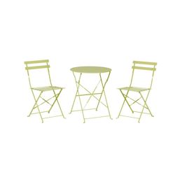 Beliani 3-tlg Bistro Set FIORI in Gr&uuml;n | Gr.: onesize