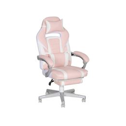 HOMCOM Gamingstuhl-63L x 63B x 115,5-123H cm-Rosa | Gr.: onesize