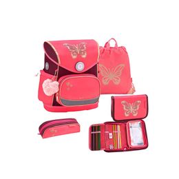 Belmil Premium Schulranzen-Set 5tlg. Compact Plus "Coral" mit Brustgurt | Gr.: onesize