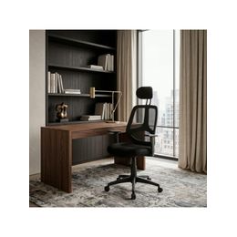 KADIMA DESIGN B&uuml;rostuhl Stoffbezug Schreibtischstuhl 120 kg Armlehne schwarz | Gr.: onesize