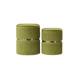 Kayoom Hocker Zora 2erSet Pistachio in pistachio-gr&uuml;n | Gr.: onesize