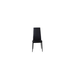 ebuy24 Esszimmerstuhl Slim Schwarz 2er Set | Gr.: onesize