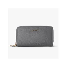 Lazarotti Bologna Leather XL Double Zip-Around Geldb&ouml;rse RFID Leder 20 cm in grey | Gr.: onesize