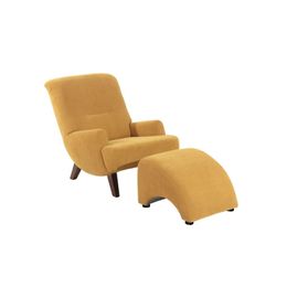 58 aufm Kessel Sessel Kajsa 71x80x101 Bezug Veloursstoff Buche nussbaum/mais | Gr.: onesize