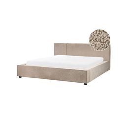Beliani Doppelbett MIRANDE in Beige - (W) 209 x (H) 90 x (L) 231 cm | Gr.: onesize
