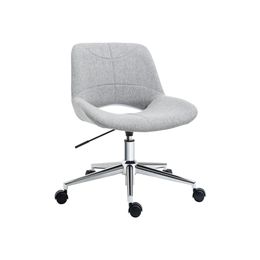 HOMCOM B&uuml;rostuhl-49L x 56,5B x 73-82,5Hcm-Hellgrau | Gr.: onesize