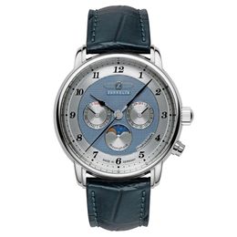Zeppelin Herrenuhr Friedrichshafen Mondphase Blau | Gr.: onesize