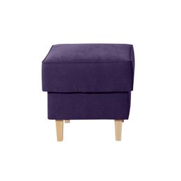 58 aufm Kessel HOCKER Karlen Bezug Veloursstoff Buche natur / violett | Gr.: onesize