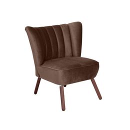 58 aufm Kessel SESSEL Kadisha Bezug Samtvelours Buche nussbaum dunkel / braun | Gr.: onesize