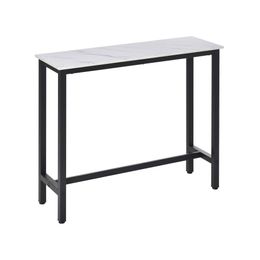 HOMCOM Bartisch-120L x 40B x 100H cm-Wei&szlig;+Schwarz | Gr.: onesize