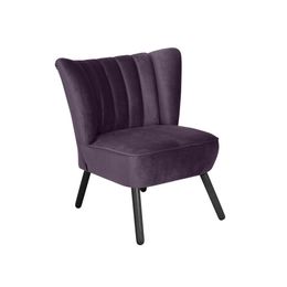 58 aufm Kessel SESSEL Kadisha Bezug Samtvelours Buche schwarz lackiert / purple | Gr.: onesize