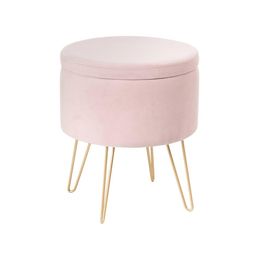 Beliani Pouf SILAS in Rosa - (W) 42 x (H) 44 x (L) 42 cm | Gr.: onesize