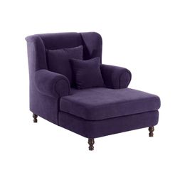 others SESSEL XXL Karley Bezug Veloursstoff Buche nussbaum dunkel / violett | Gr.: onesize