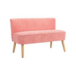 HOMCOM Sofa-117L x 56,5B x 77H cm-Rosa | Gr.: onesize