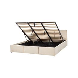 Beliani Bettgestell BOUSSE in Beige - (W) 190 x (H) 80 x (L) 220 cm | Gr.: onesize