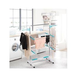 Easy Maxx EASYmaxx W&auml;schest&auml;nder elektrisch 17W wei&szlig;/t&uuml;rkis mit Trocknerfunktion Wei&szlig; | Gr.: onesize