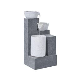 Beliani Gartenbrunnen NAGAMI in Grau - (W) 30 x (H) 62 x (L) 25 cm | Gr.: onesize
