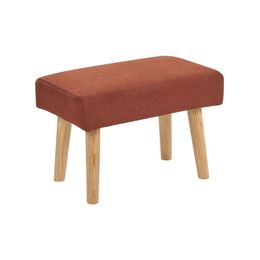 Beliani Hocker TAKOMA in Rot/Braun - (W) 50 x (H) 35 x (L) 30 cm | Gr.: onesize