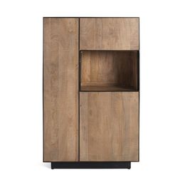 Giner y Colomer Hohes Sideboard aus nat&uuml;rlichem Mangoholz 190 cm in Brown | Gr.: onesize