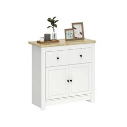 HOMCOM Sideboard-79L x 35B x 80H cm-Wei&szlig; | Gr.: onesize