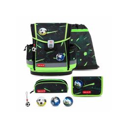 Belmil 5tlg-Set: Schulranzen Set Classy Plus Neon Sport in Schwarz H36xL32xT19 cm | Gr.: onesize