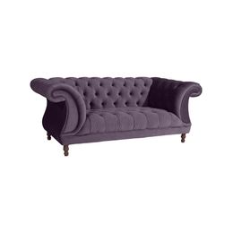58 aufm Kessel CHESTERFIELD Sofa 2-Sitzer Kaylin Samtvelours purple | Gr.: onesize