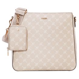 JOOP! Umh&auml;ngetasche JOOP "cortina 1.0 jasmina shoulderbag mvz", Damen, Gr. B/H/T: 25cm x 25cm x 6cm, beige (sesame), Lederimitat, bedruckt, Taschen Umh&auml;ngetasche, Handtasche Damen Schultertasche Tasche Damen