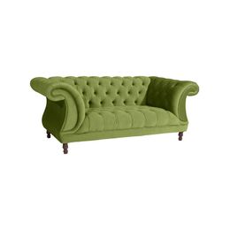 58 aufm Kessel CHESTERFIELD Sofa 2-Sitzer Kaylin Samtvelours oliv | Gr.: onesize