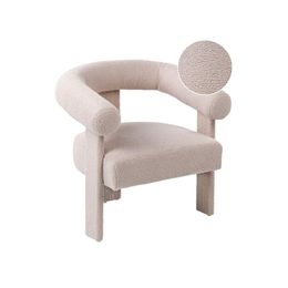Beliani Sessel ILBRO in Beige - (W) 77 x (H) 76 x (L) 68 cm | Gr.: onesize