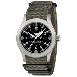 Khs Herrenuhr Platoon Solar Flex-Textilband Stahl/Grau Schwarz / Anthrazit / Silber | Gr.: onesize