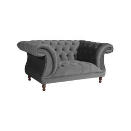 58 aufm Kessel CHESTERFIELD Sessel Kaylin Samtvelours anthrazit | Gr.: onesize