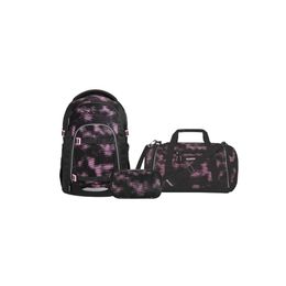 Coocazoo Schulrucksack-Set MATE "Pink Illusion" 3-tlg. in Schwarz/Pink | Gr.: onesize