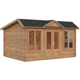 Gartenhaus Palmako "Claudia Pent", braun, Fu&szlig;boden im Gartenhaus, ohne Dacheindeckung, Massivholz, Gartenh&auml;user, Gartenhaus, verschiedene Farben