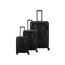 Travelite Barbara Novelty 4 Rollen Kofferset 3-teilig mit Dehnfalte in black | Gr.: onesize