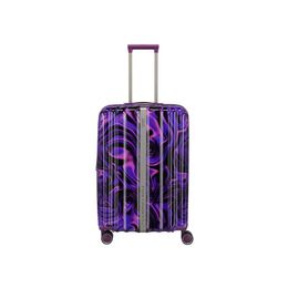 Travelite Lascana Edition 4 Rollen Trolley M 65 cm mit Dehnfalte in purple swirl | Gr.: onesize