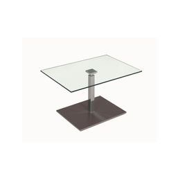 58 aufm Kessel FUNKTIONSTISCH h&ouml;henverstellbar Carlotta 90x60x47 Glas/Perlsilber/Lava | Gr.: onesize