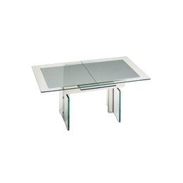 58 aufm Kessel FUNKTIONSTISCH Candice h&ouml;henverstellbar ausziehbar 125x75x56 Glas | Gr.: onesize
